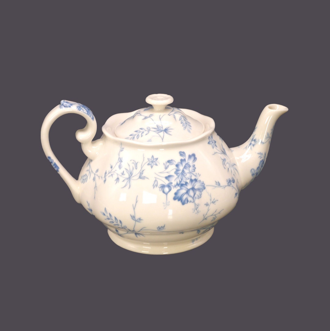 Skye Mcghie Blue Toile Four-cup Teapot With Lid. - Etsy