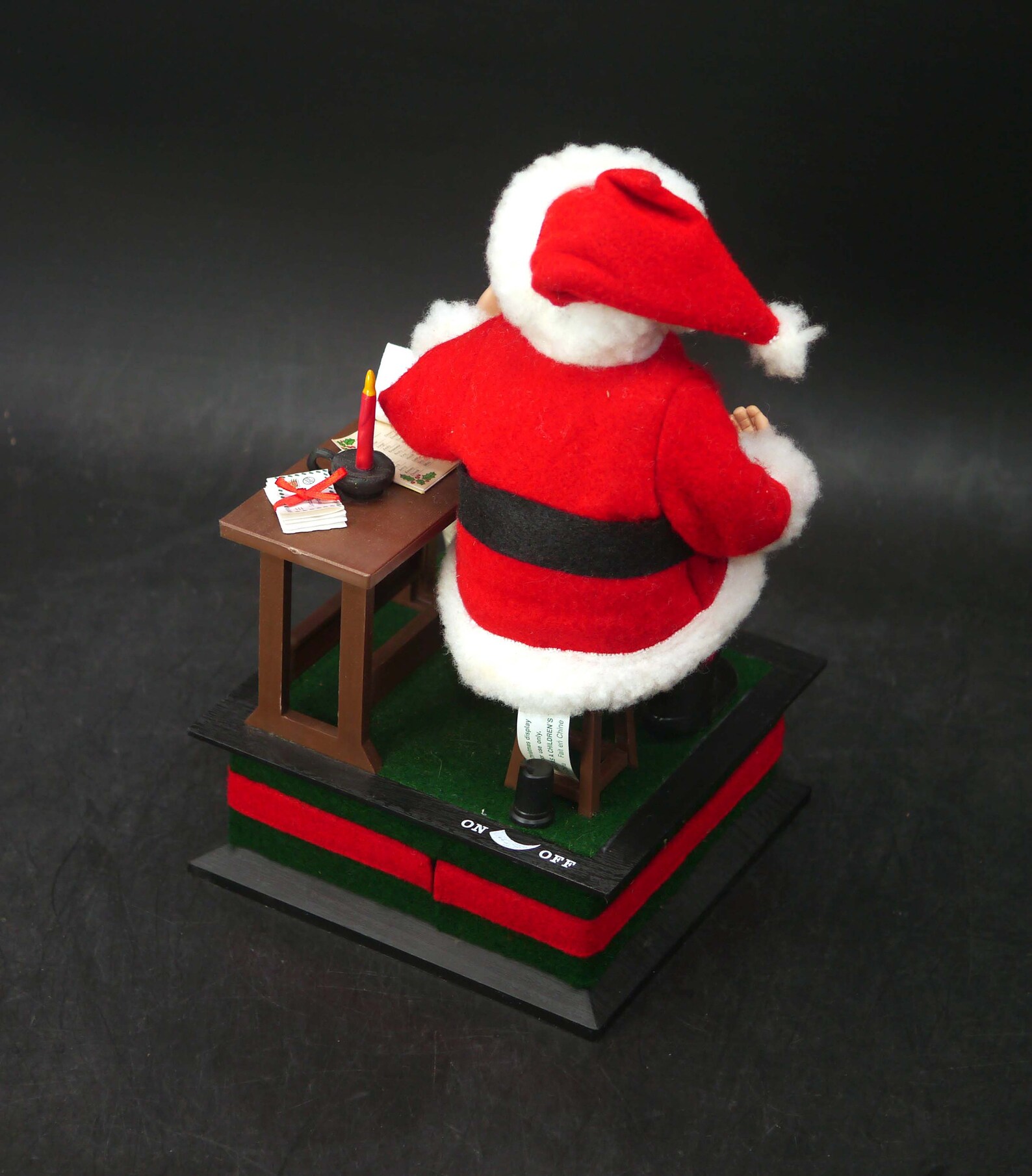 Vintage Dear Santa Musical Christmas Figurine Music Box. Santa Checks ...