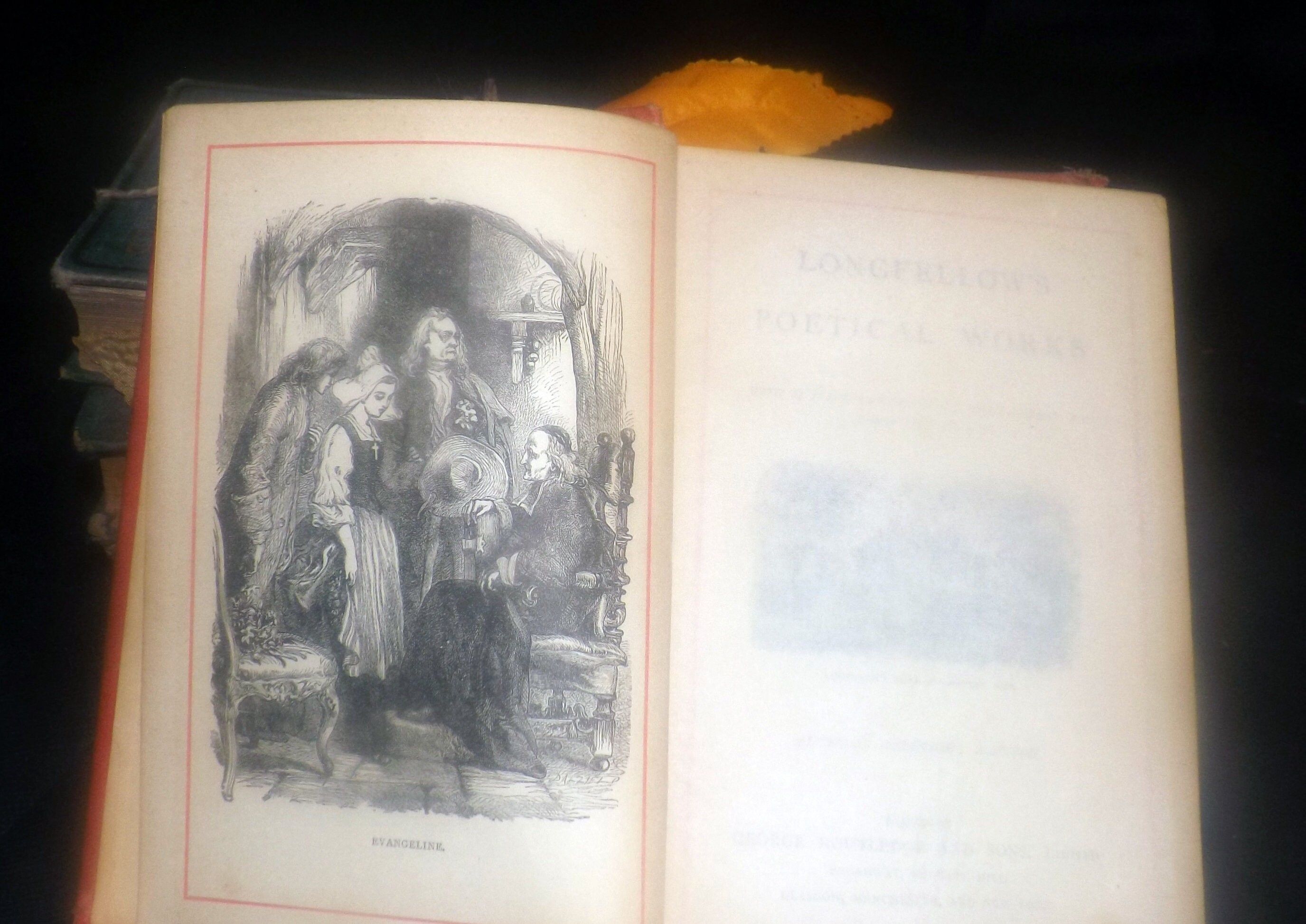 Victorian era hardcover poetry book Longfellow's Poetical Works. Author ...