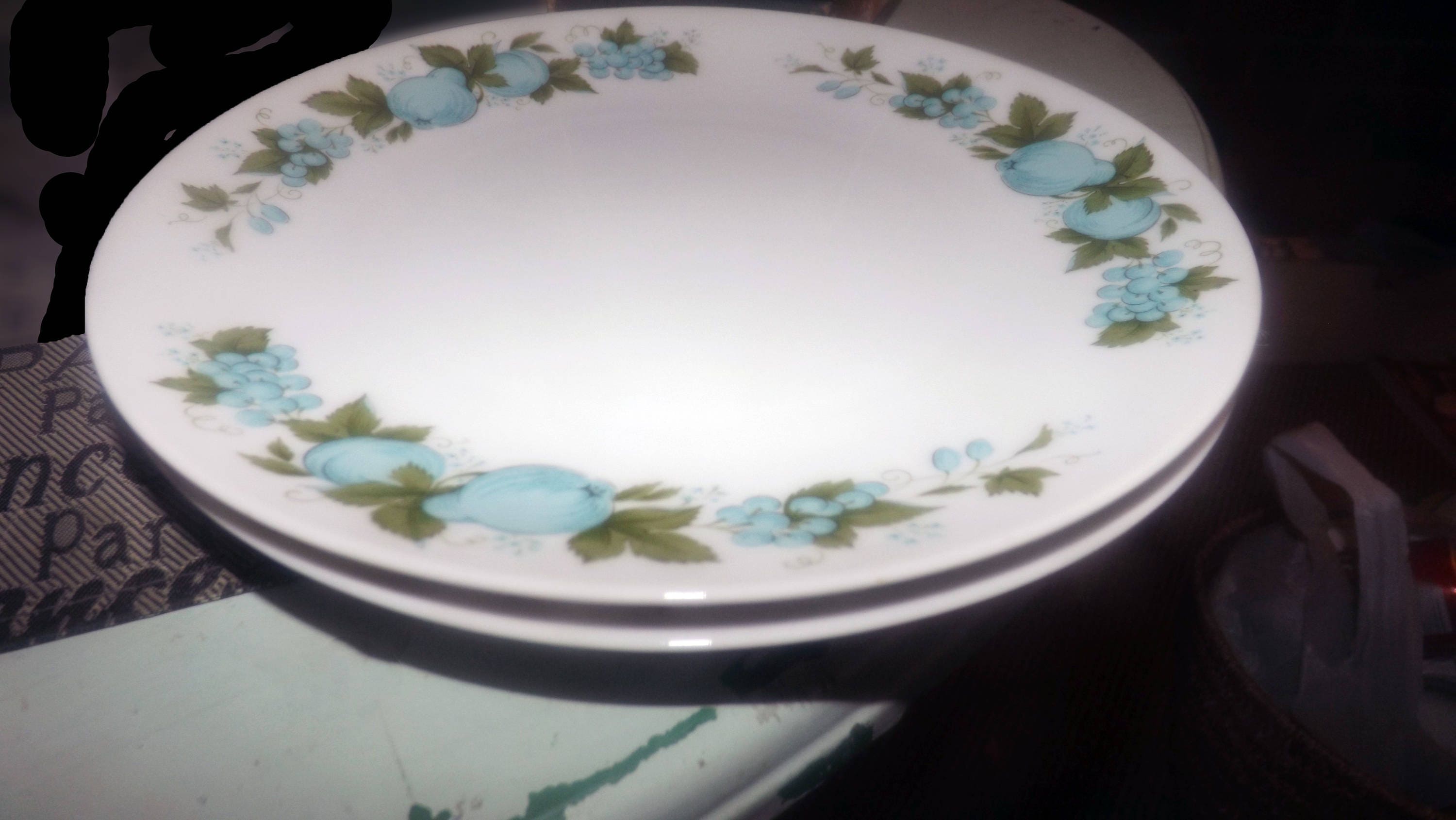 Vintage (1970s) Noritake Blue Orchard 6695 stoneware salad | side plate ...