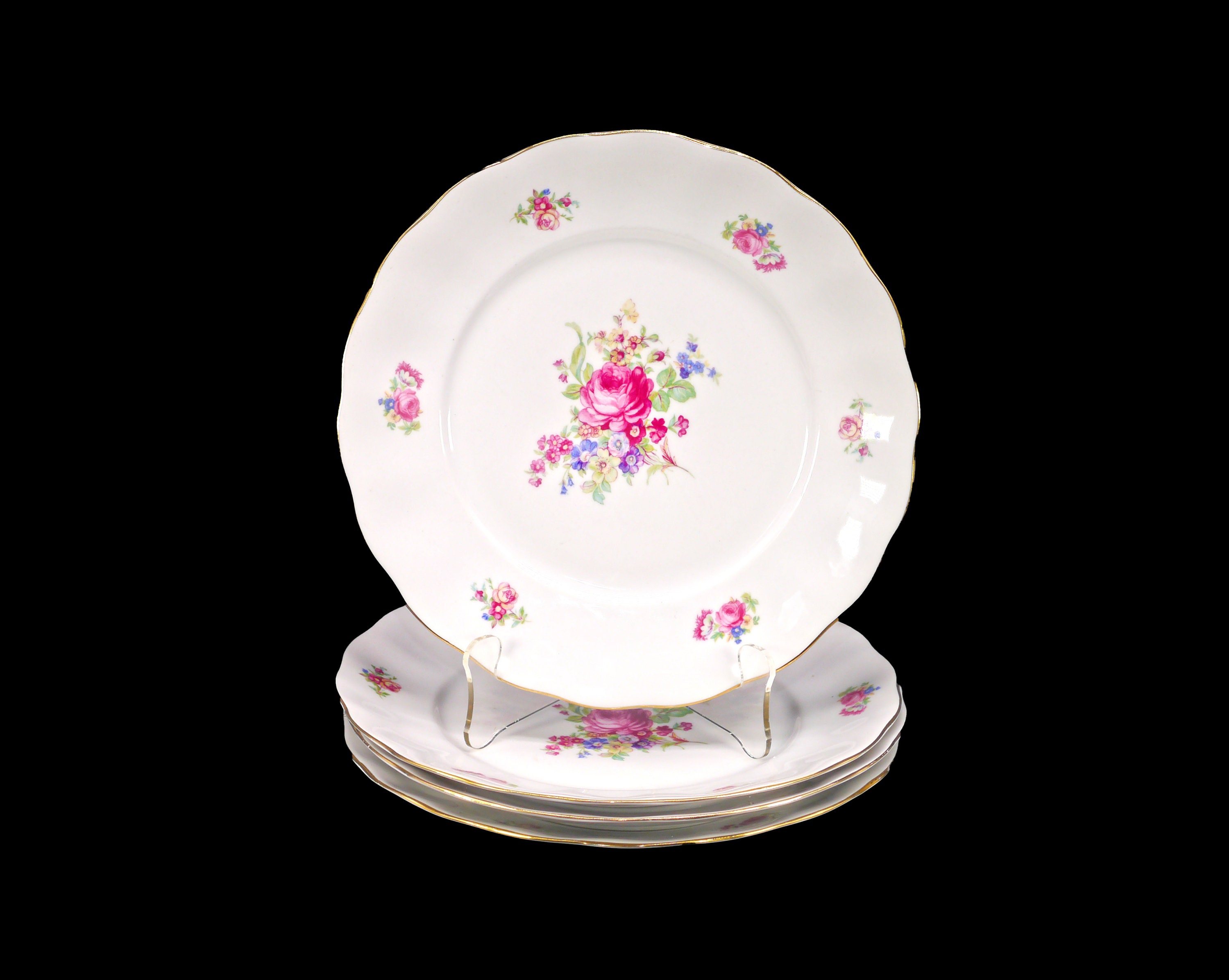 Four Favolina-Karolina Meissen Flower luncheon or small dinners plate ...