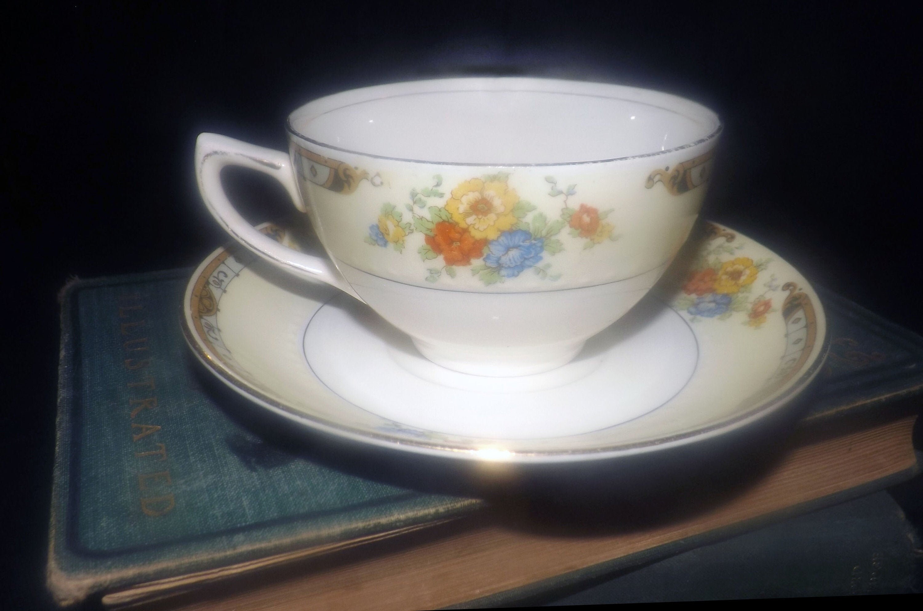 Vintage (1930s) Alfred Meakin Celia art deco tea set (cup with saucer ...