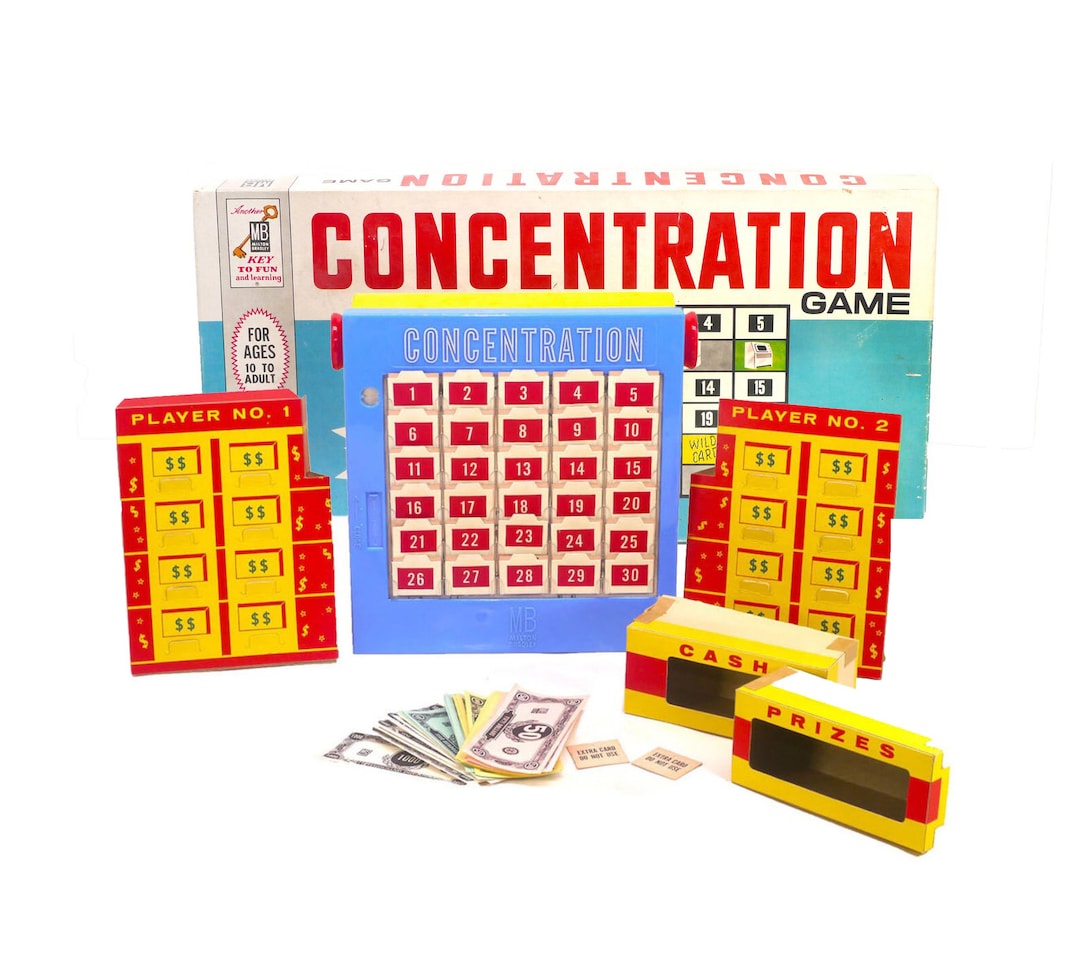 Vintage Concentration Board Game 4950. Milton Bradley | Somerville ...