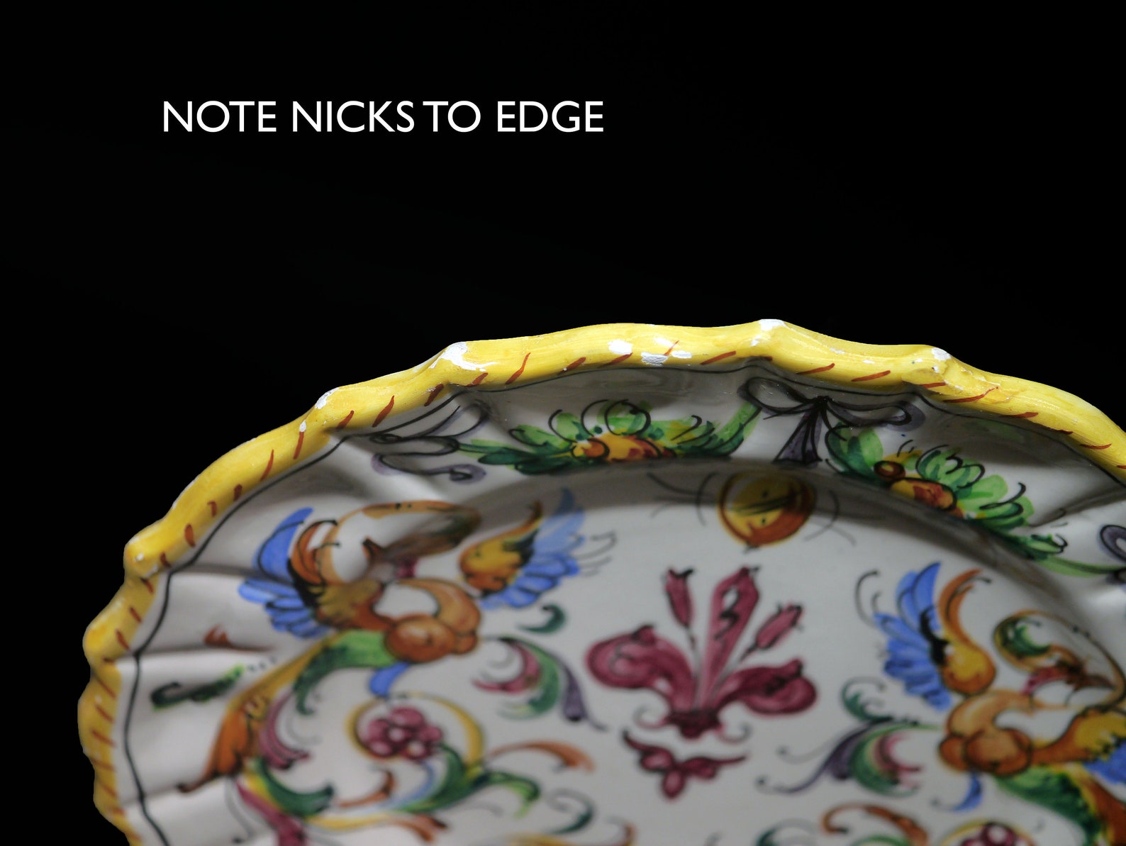 Baroque Italian Pottery Dueling Dragons 625/2 Large Dinner - Etsy