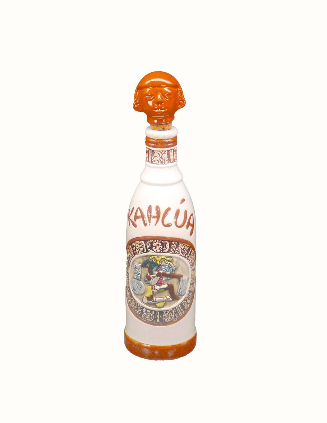 Kahlua Aztec Man Decanter With Original Tiki Man Cap Made in Mexico ...