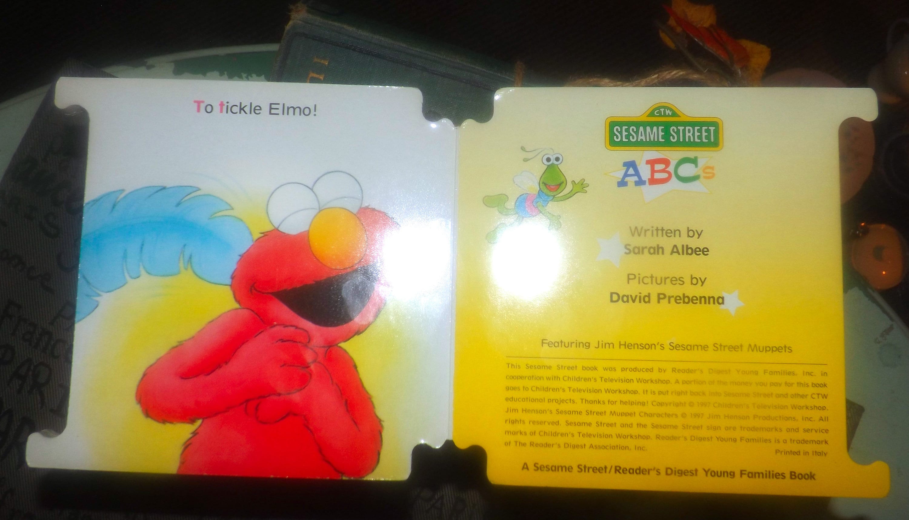 Vintage (1997) CTW Sesame Street Letter T: Elmo's Ticklish T ...