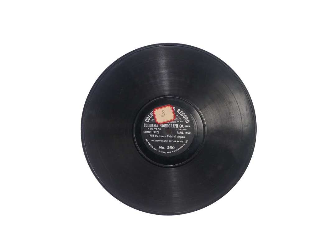 Antique One-sided Record Columbia Phonograph | American Graphophone ...