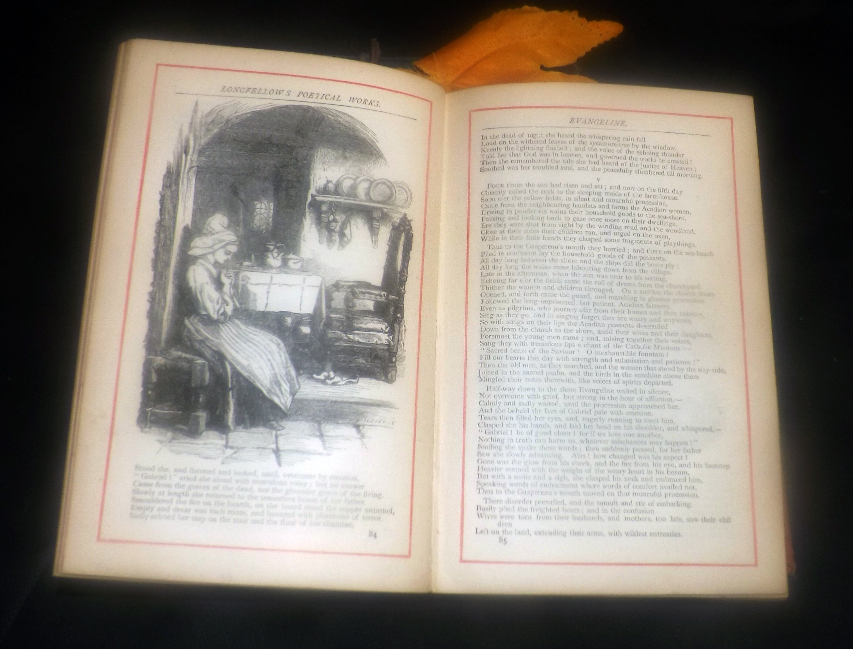 Victorian era hardcover poetry book Longfellow's Poetical Works. Author ...