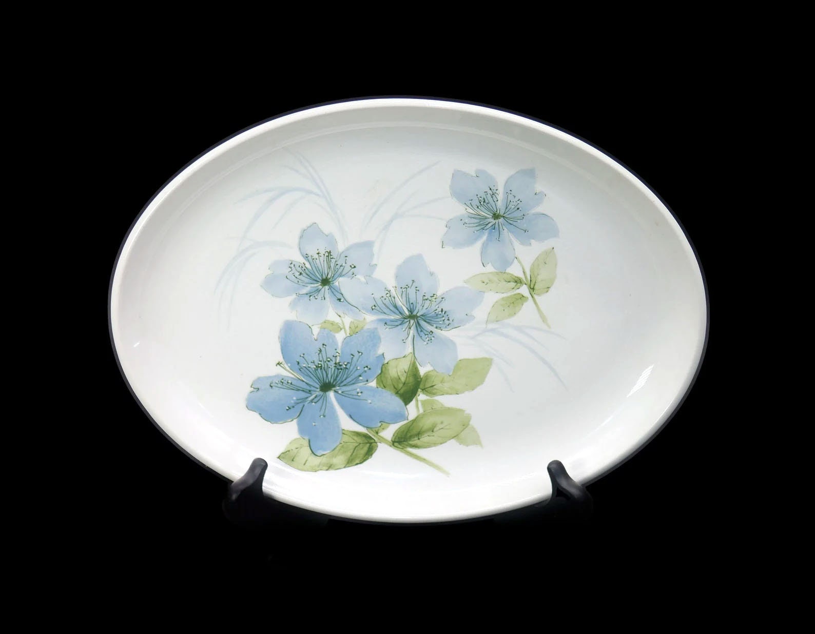 Crown Lynn Sapphire oval platter made in New Zealand.
