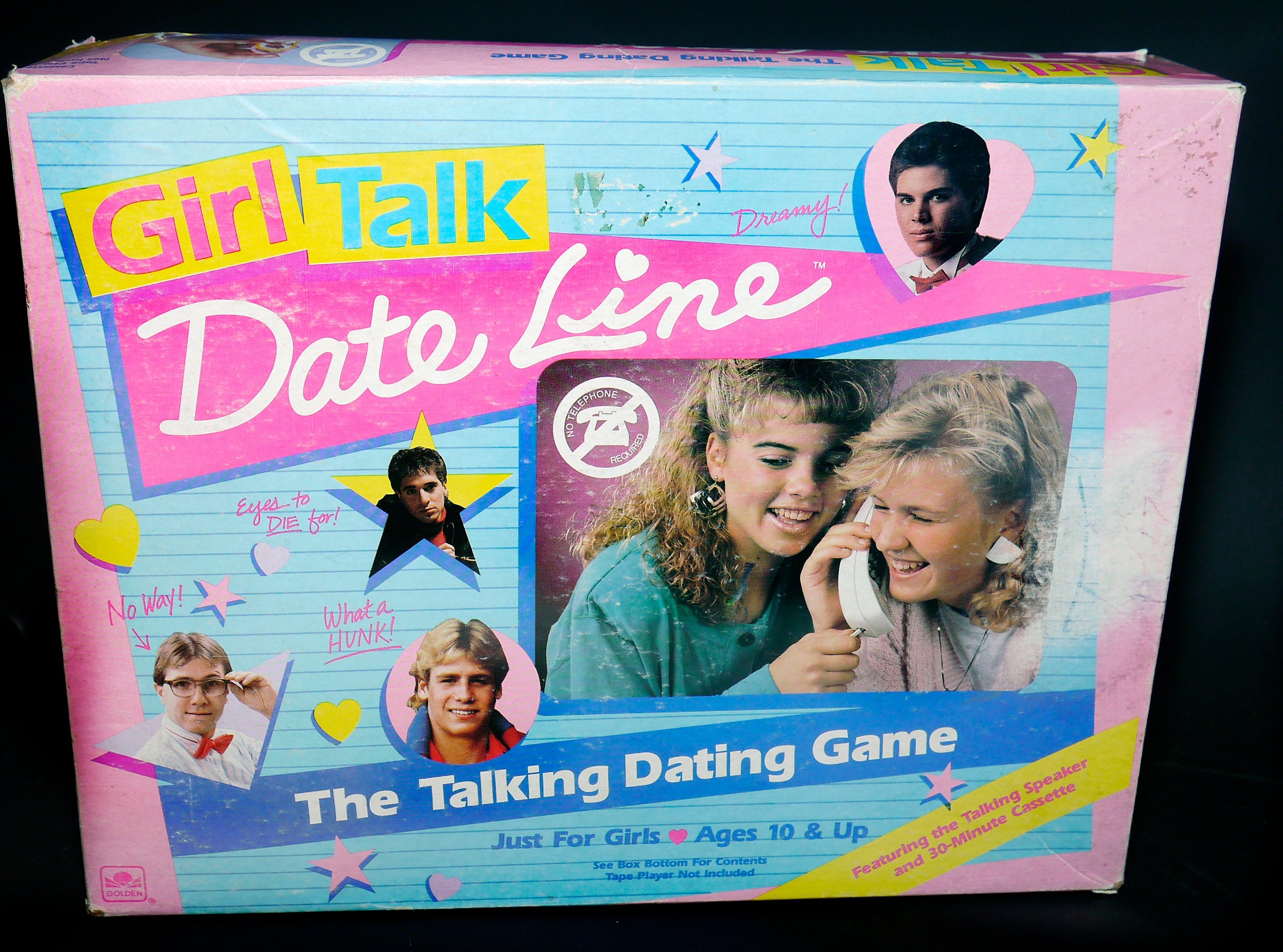 Vintage (1989) Girl Talk Date Line board game published by Golden as ...