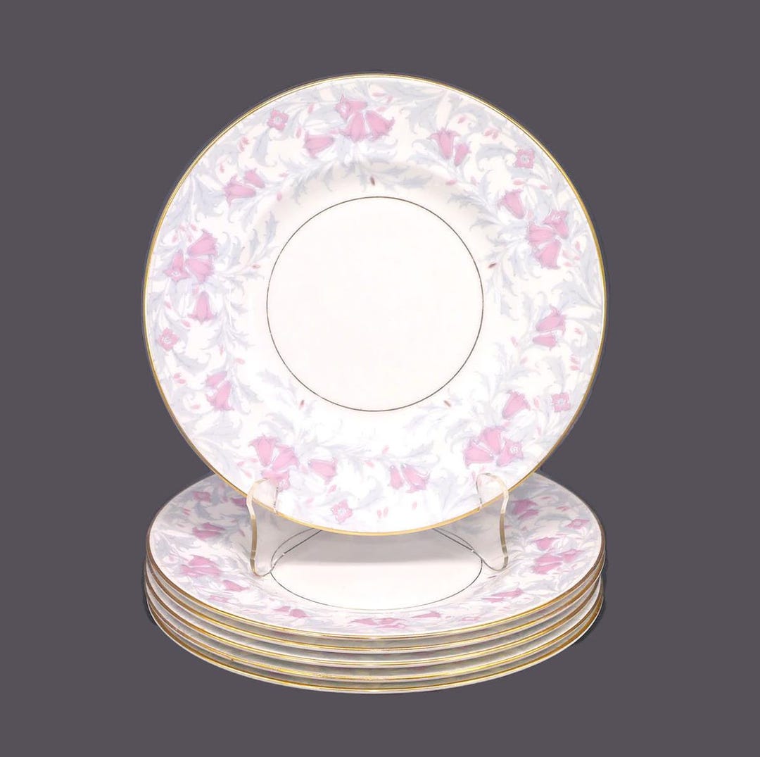 Vintage Minton the Debutante Gray Luncheon Plates. Gold Edge. England ...