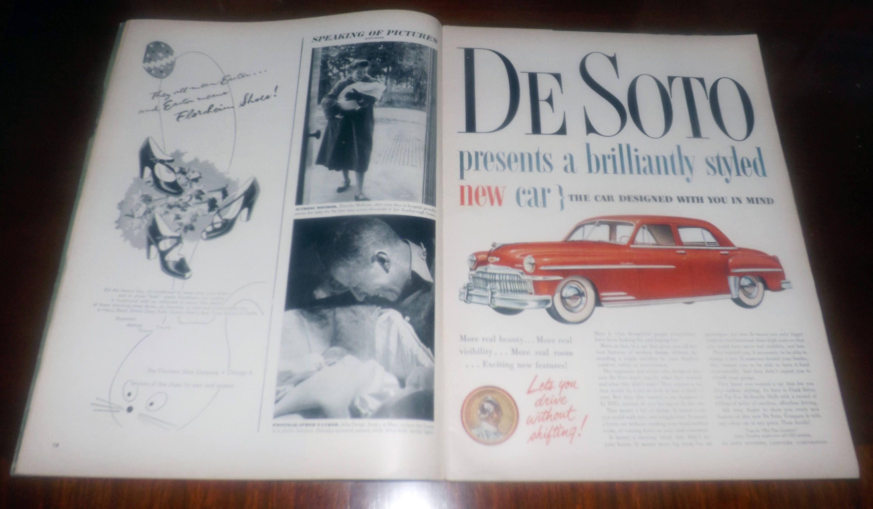 Mid-century (March 14, 1949) Life Magazine. Dorothy McGuire's baby ...