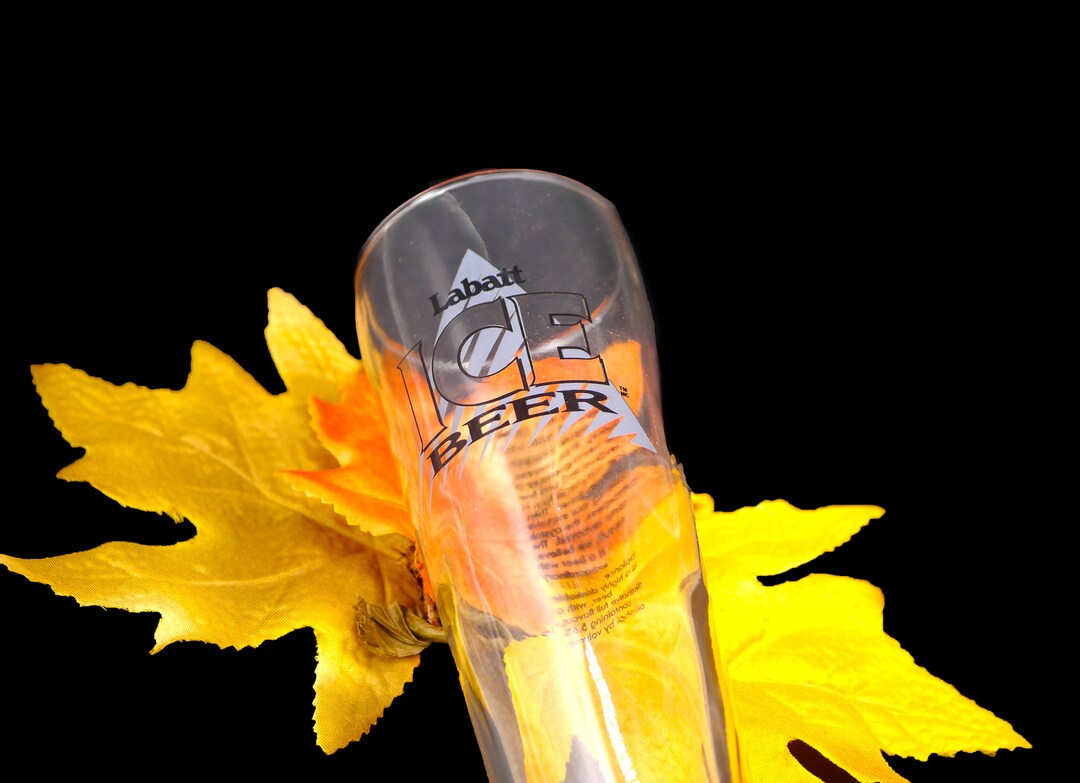 Labatt Ice Beer Pilsner Glass. Etched-glass Logo, Labatt Ice Story on ...