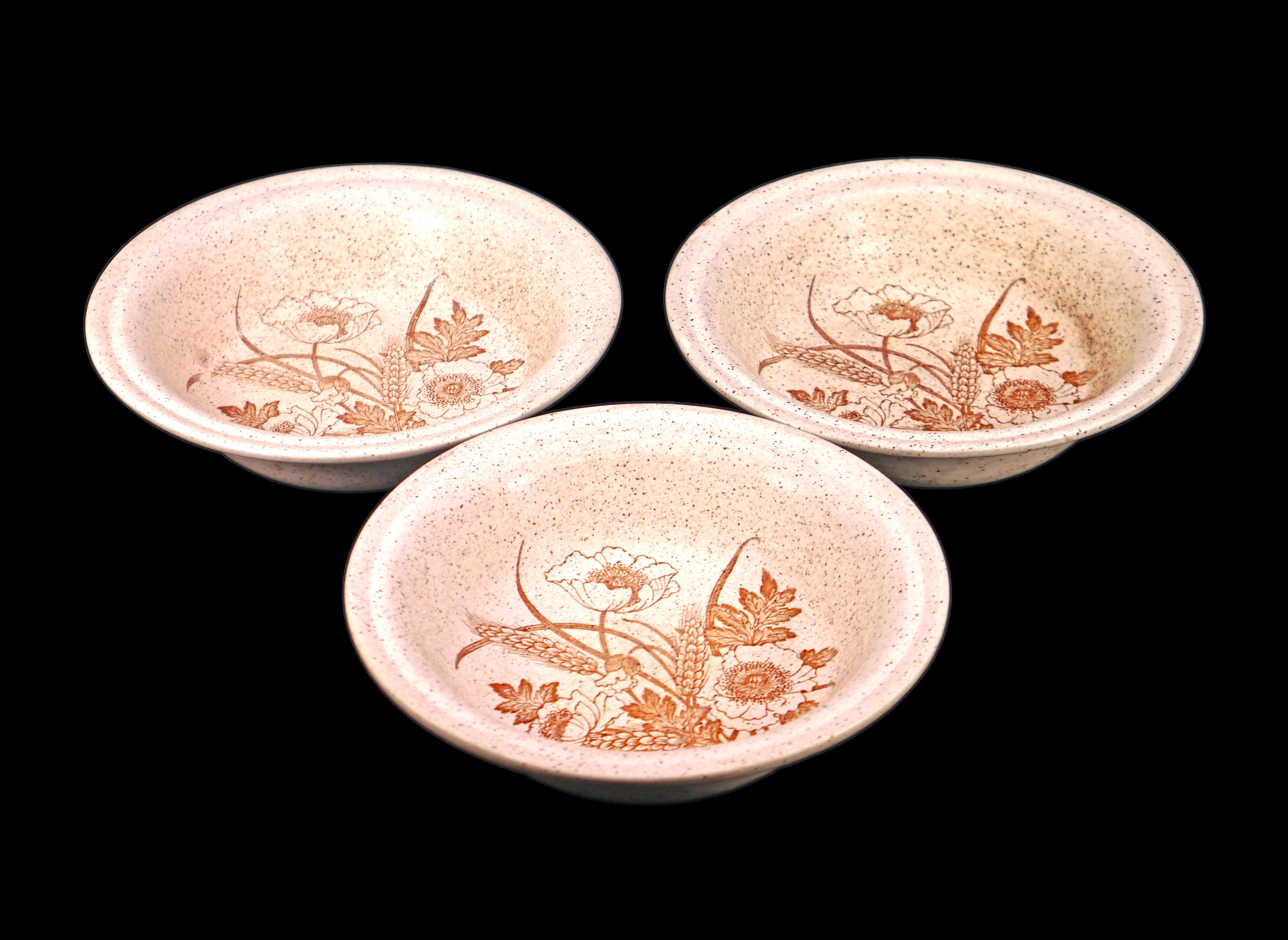 Set of vintage (1980s) Barratts Wheat and Cornflower stoneware cereal ...