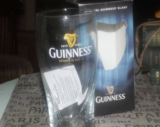 Vintage mid 1990s Unused Guinness Half-pint Beer Glass With Original ...