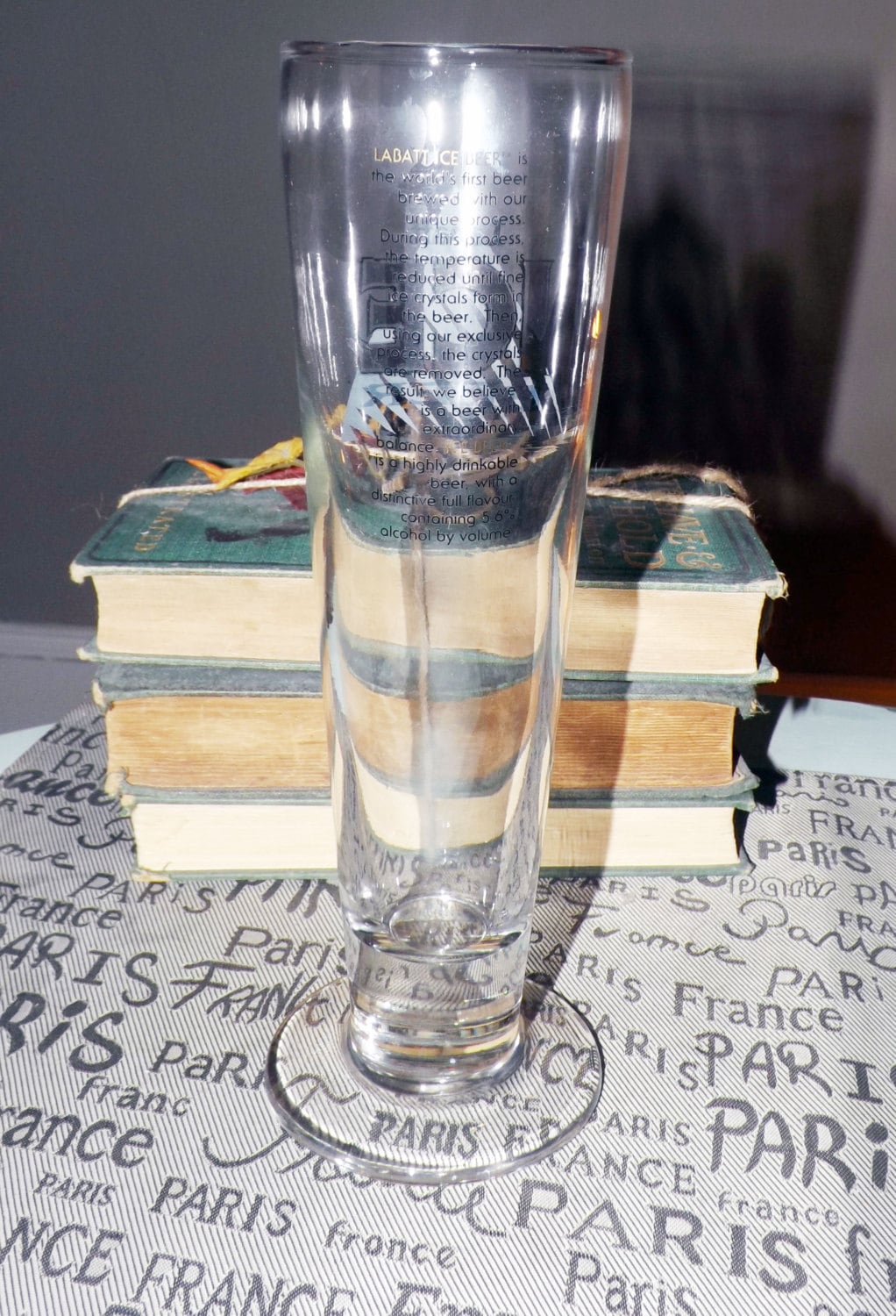 Vintage (1980s) Labatt Ice Beer pilsner glass. Etched-glass logo ...