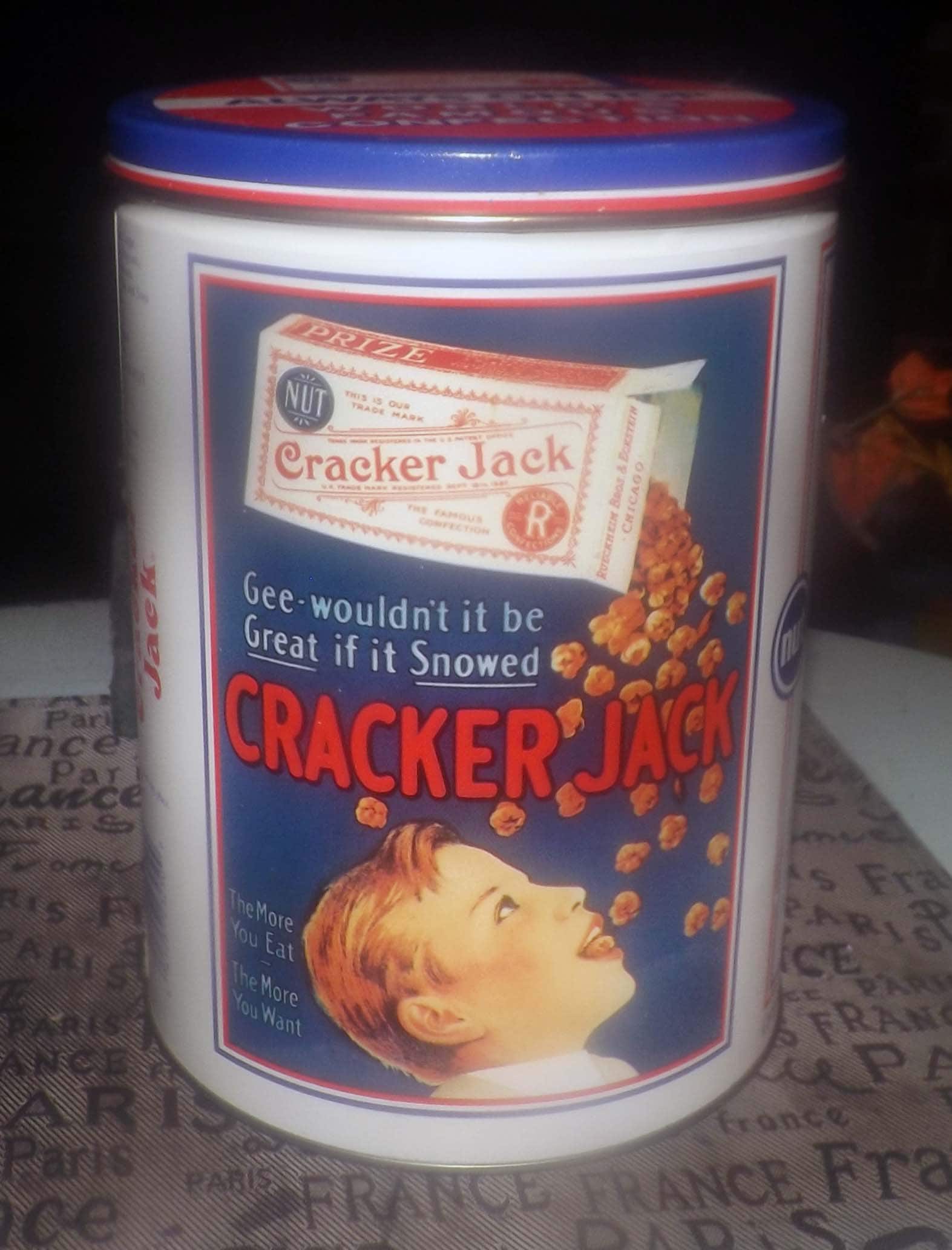 Vintage (1990) Cracker Jack tin with lid made in USA. Vintage Cracker ...