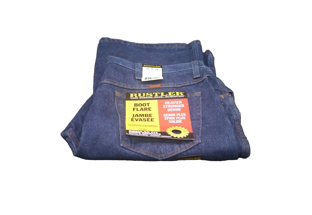 Wrangler Rustler Boot Flare 1980s Men's Denim Jeans. Zip Fly. Never ...