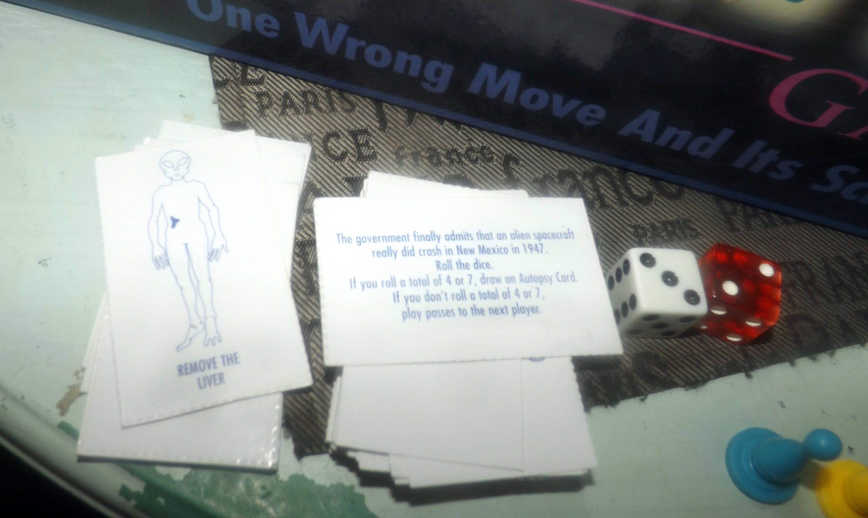 Vintage (1996) Alien Autopsy board game published by boutique gamehouse ...