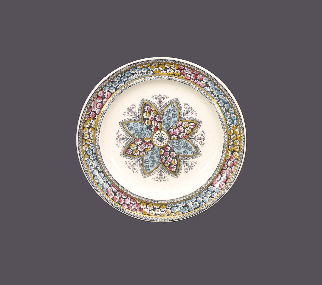 Antique Victorian-age Copeland Spode Primrose Multicolor Starflower ...