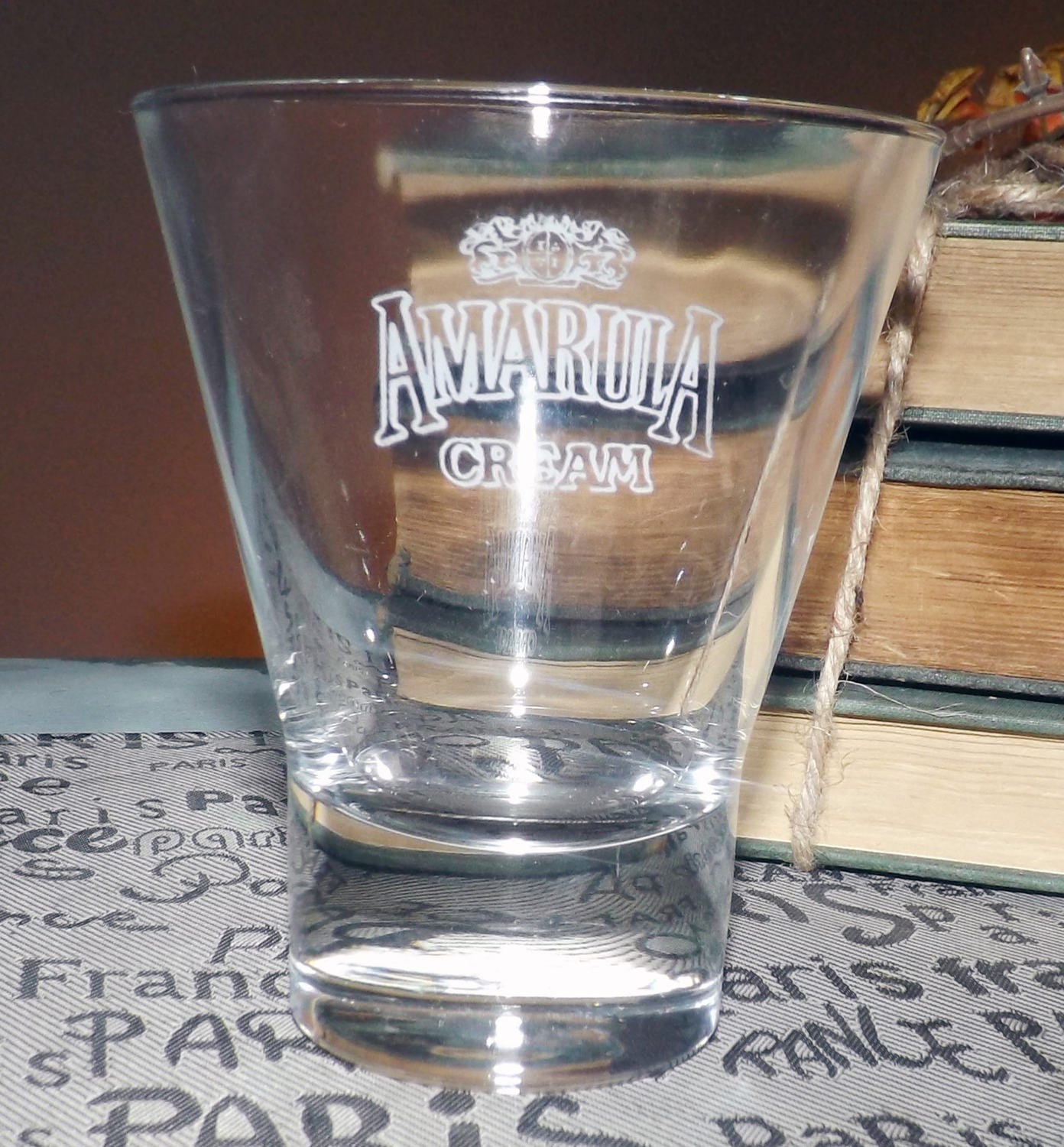 Vintage Amarula Cream tulip-shaped glass. Commercial quality weighted ...