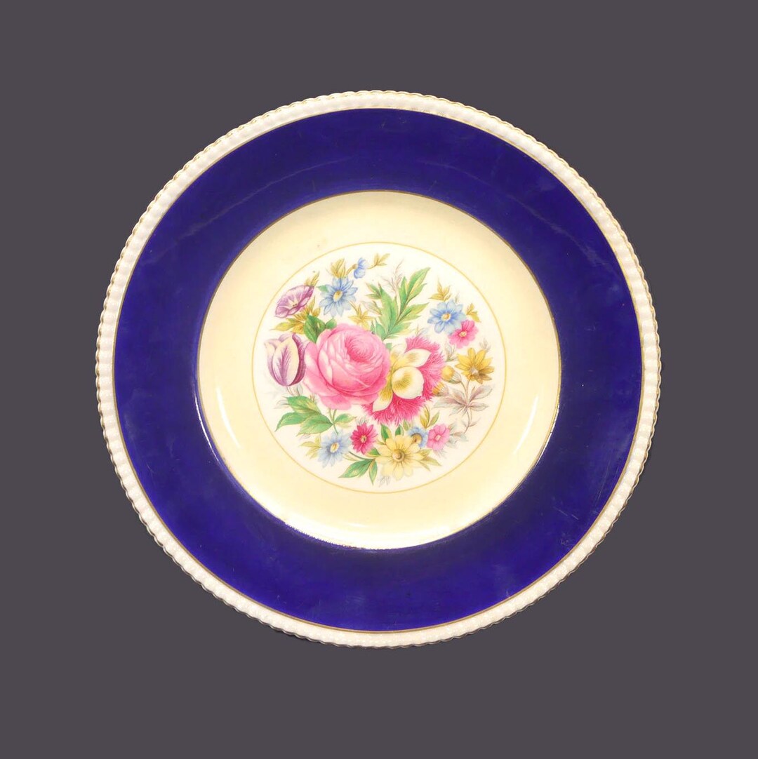 Vintage Simpsons Potters Argyle Cobalt Dinner Plate Made England. - Etsy