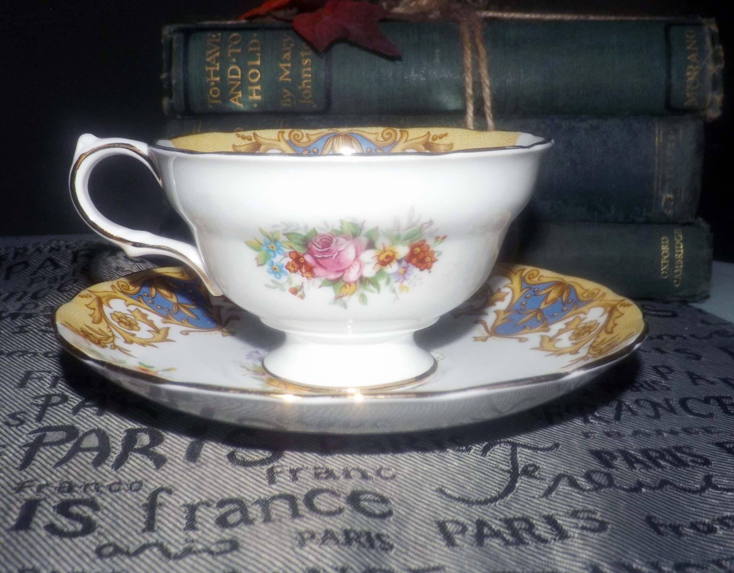 Grosvenor Bone China Balmoral cup and saucer set made in England.