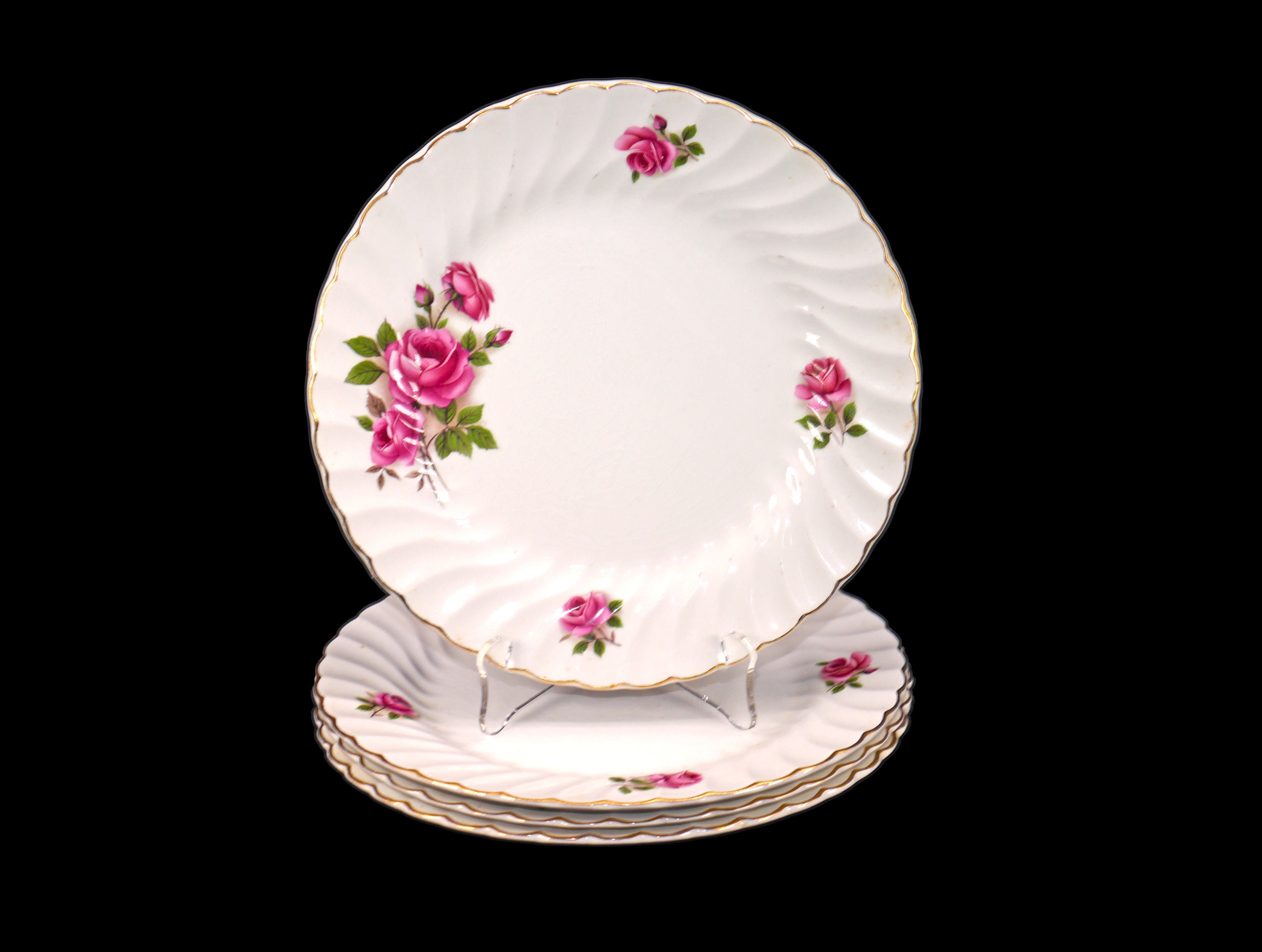 Set of Johnson Brothers Enchantment luncheon plates. Snowwhite Regency ...