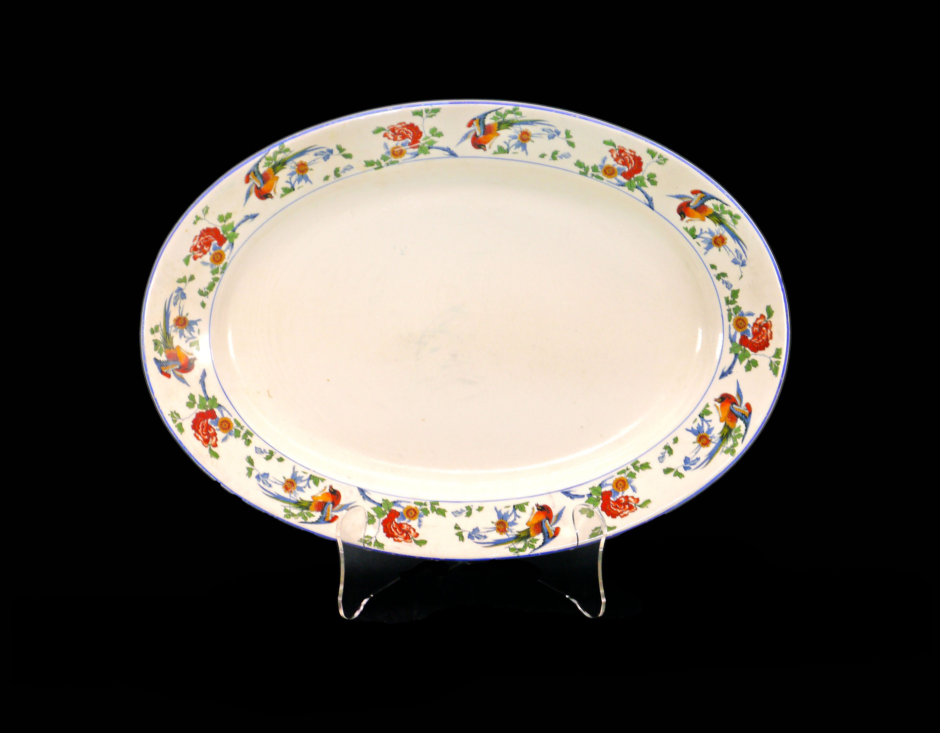 Antique art-nouveau era George Jones & Sons Golden Pheasant turkey or ...