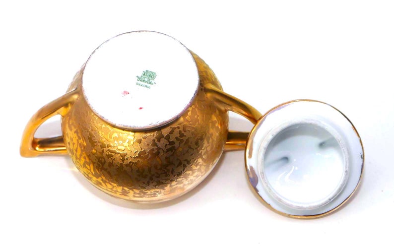 Antique Hutschenreuther | UNO | Favorite Bavaria Gold Lusterware Sugar ...