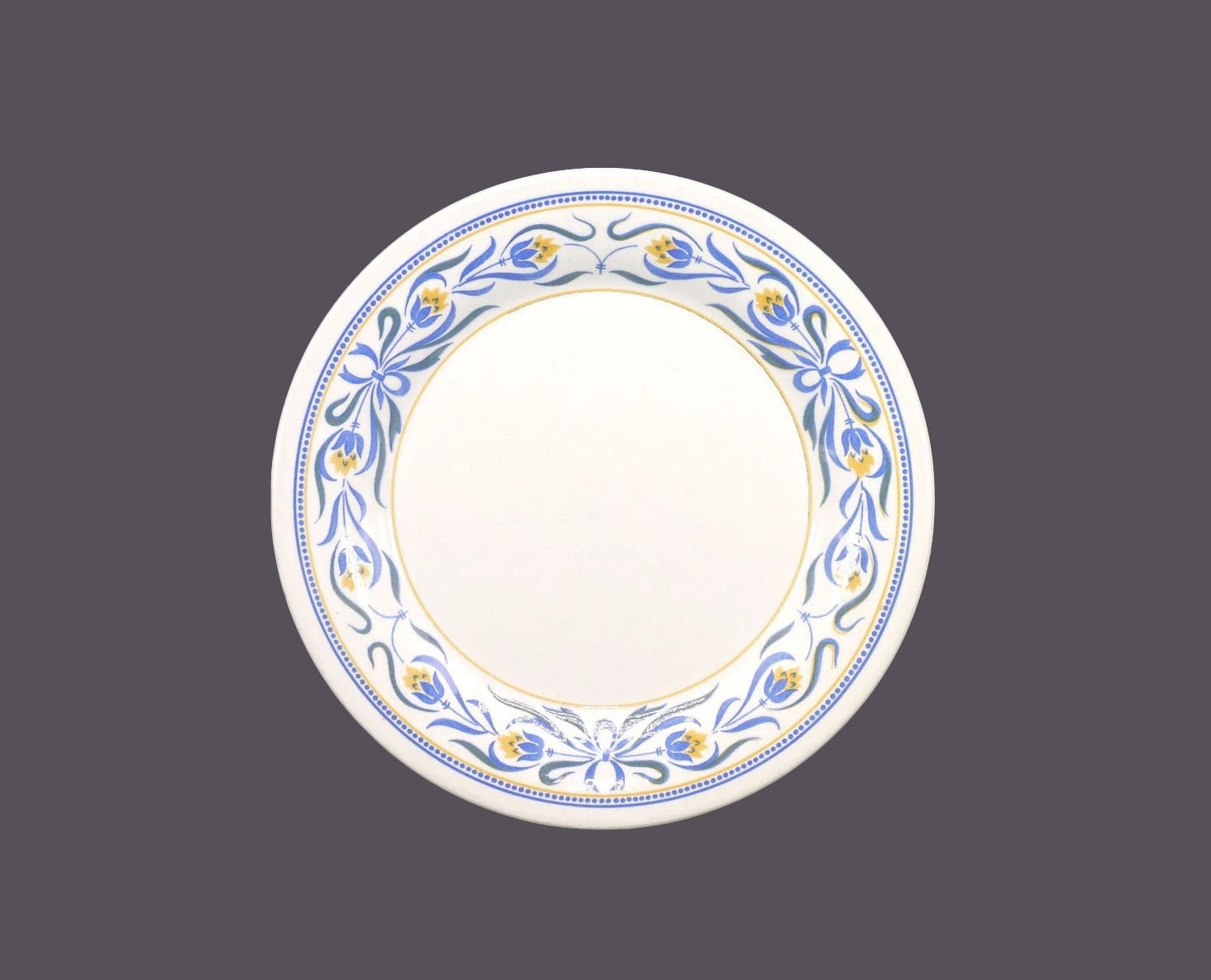 Staffordshire Tableware | Biltons STF5 dinner plate. Blue ribbons ...