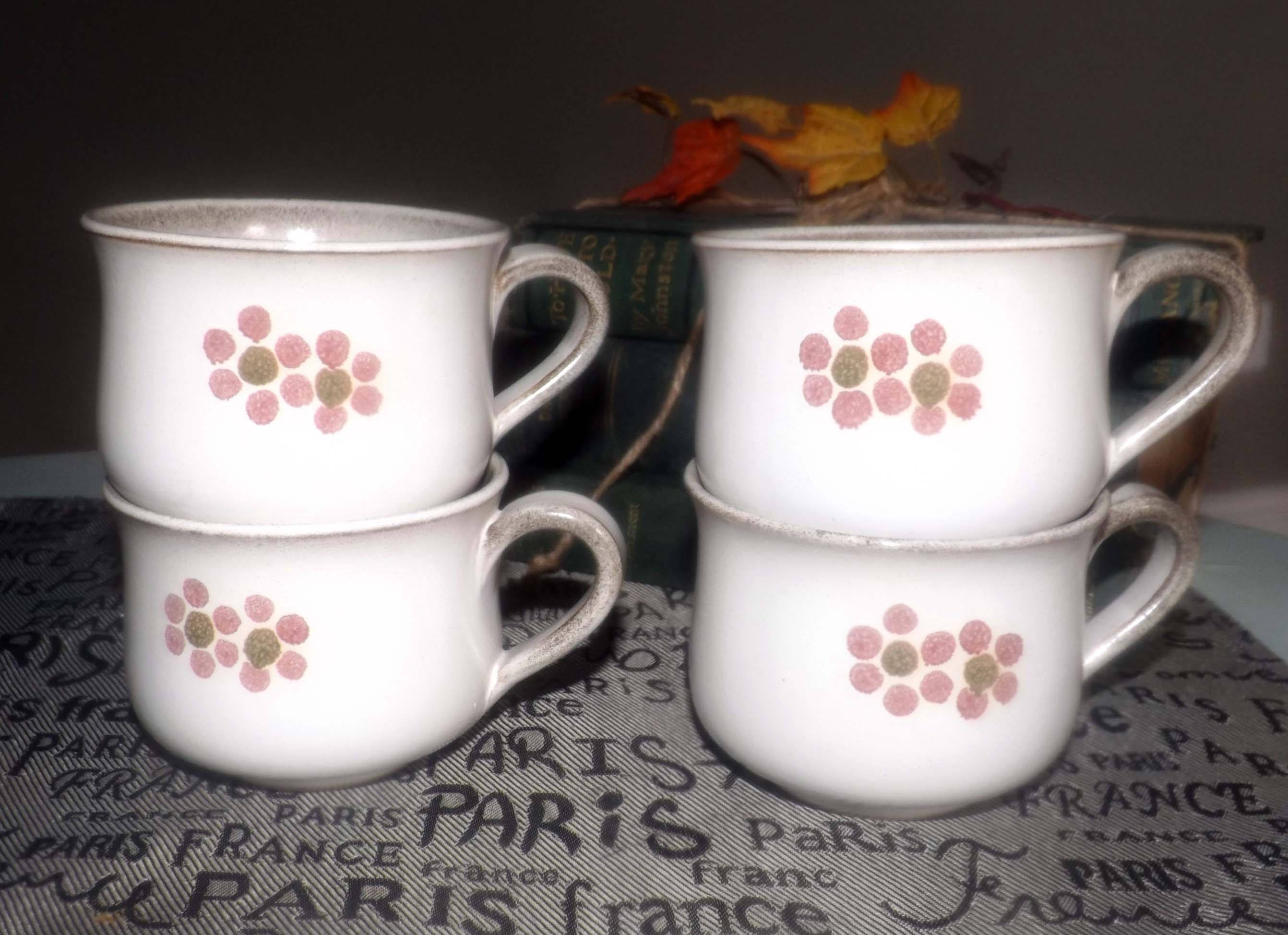 Set of 4 vintage (1970s) Denby Gypsy orphan cups only. Vintage ...