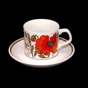 Three J&G Meakin Poppy Cup and Saucer Sets. Studio Line Ironstone Made ...
