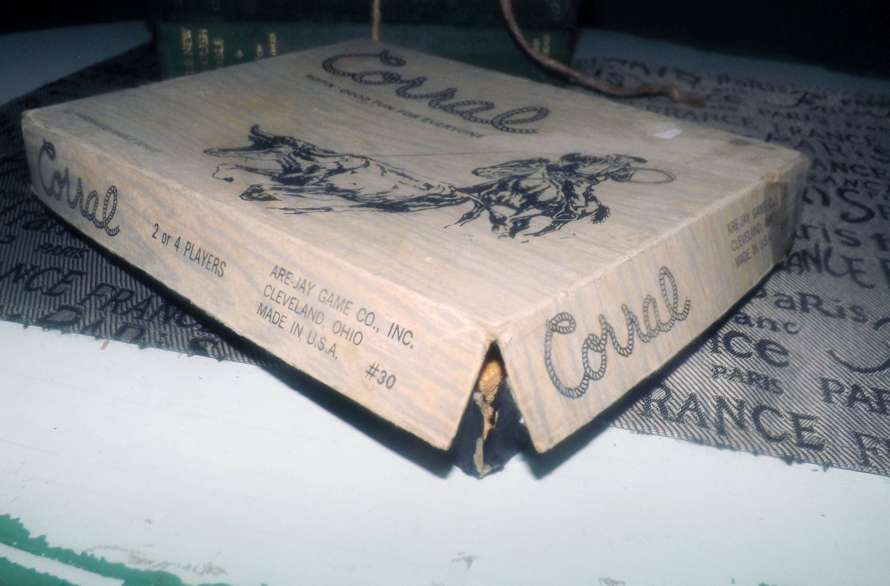 Early mid-century (c. late 1940s) Corral peg board game made in the USA ...