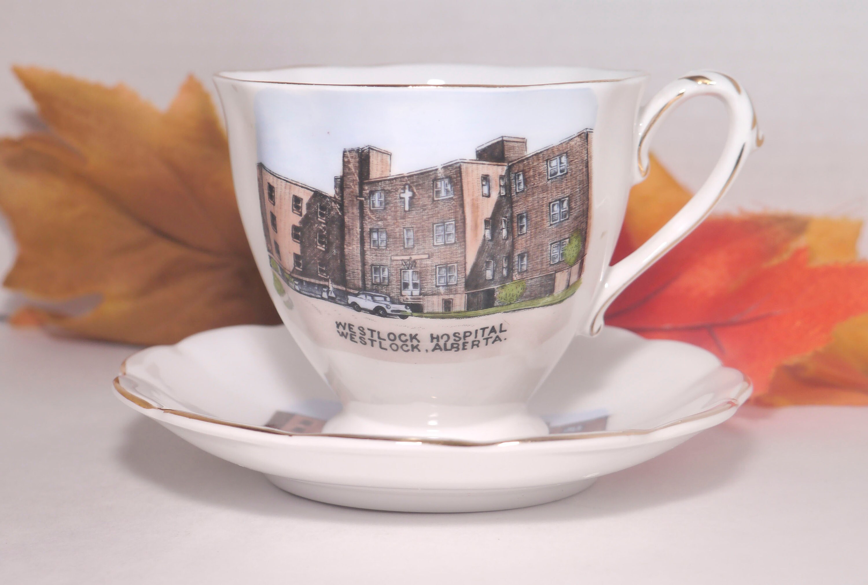 Royal Standard souvenir bone china cup and saucer set. Westlock ...