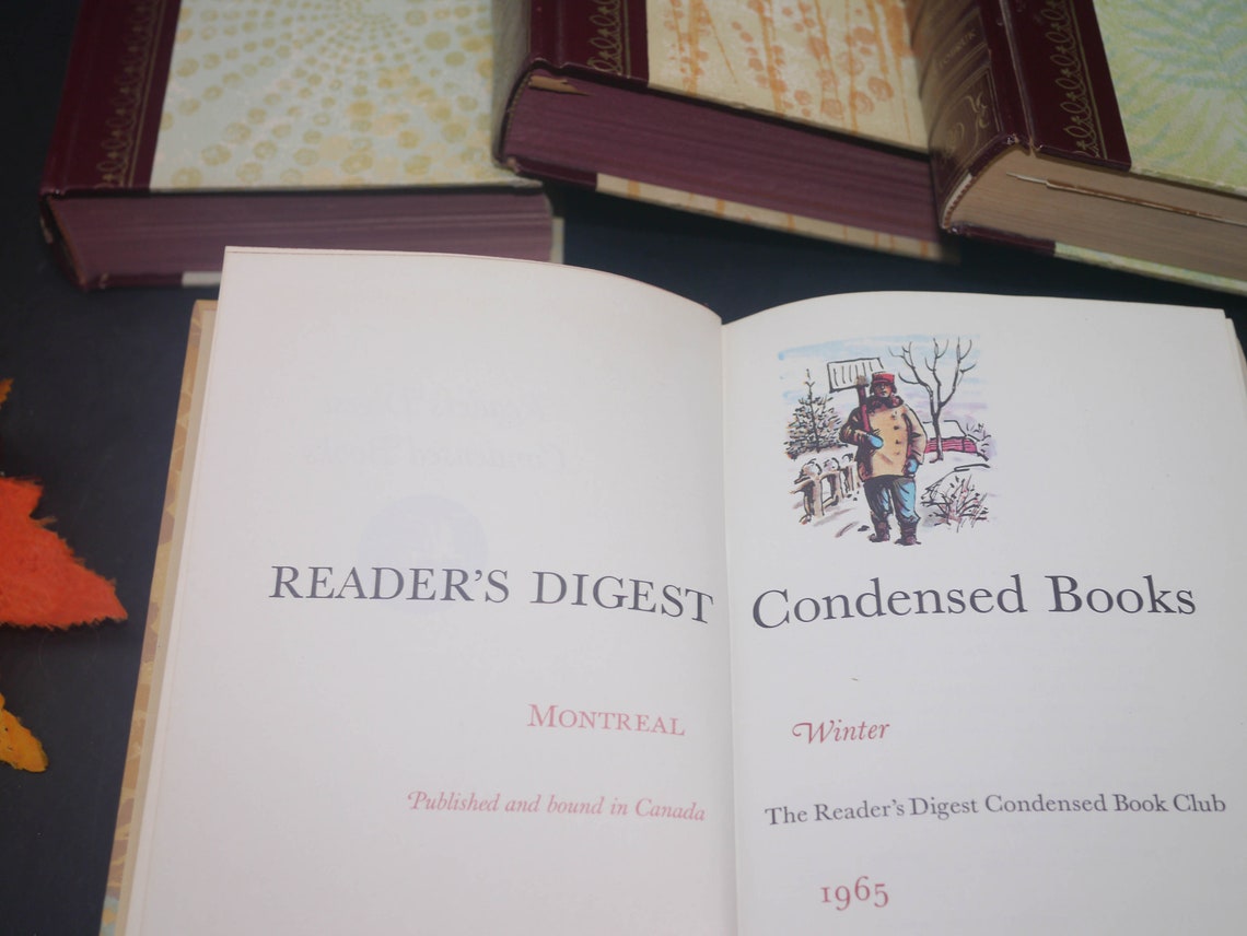 Four Volumes of Reader's Digest Condensed Books. Embossed - Etsy