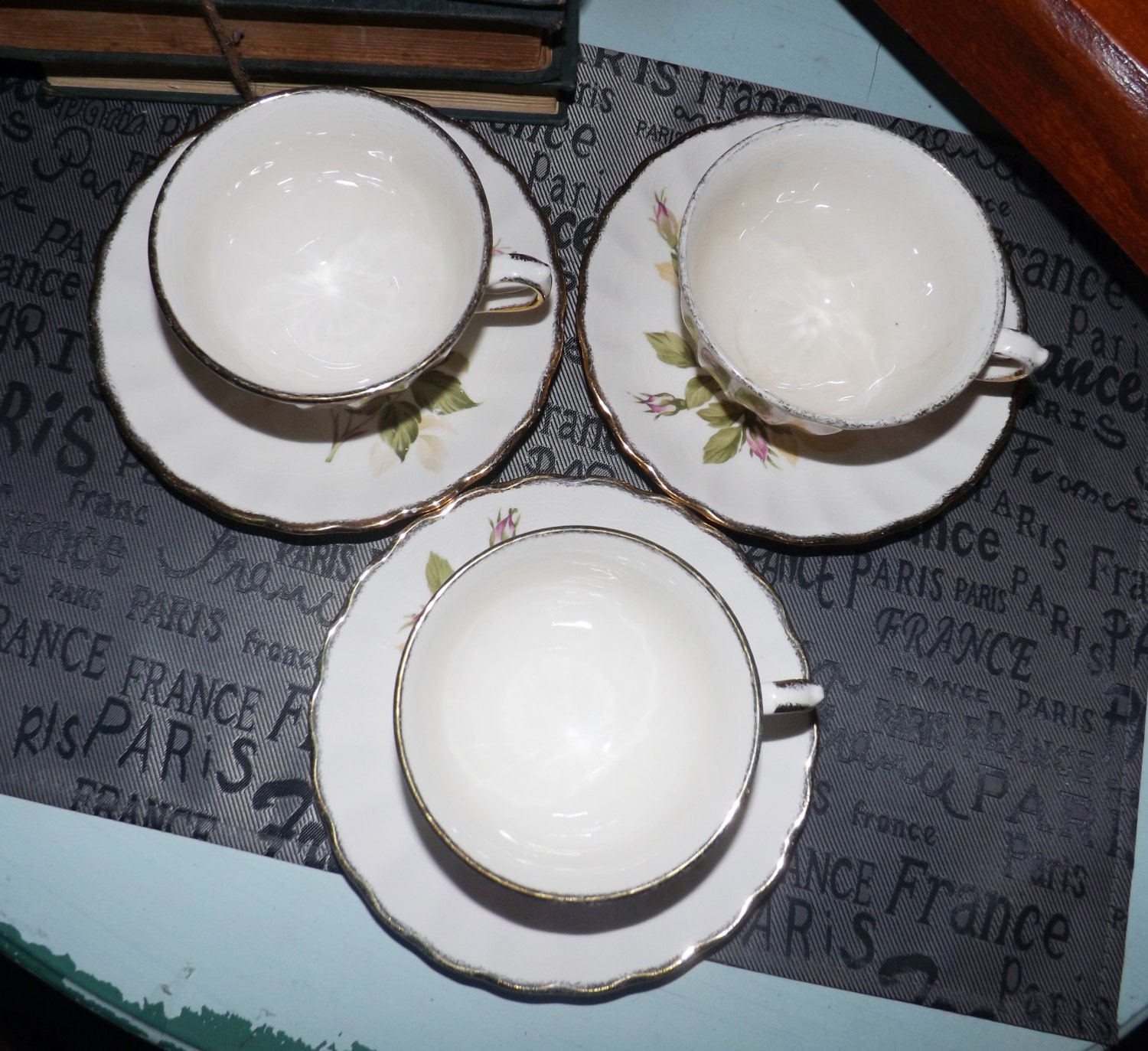 Early mid-century (1940s) British Empire Ware Tudor Rose tea set (flat ...
