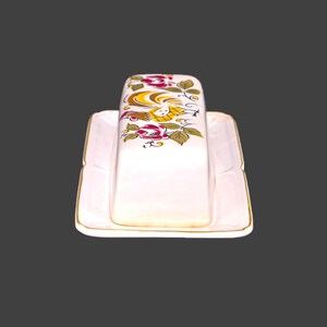 Mikasa Heritage Covered Stoneware Butter Dish. Rooster, Florals Made in ...