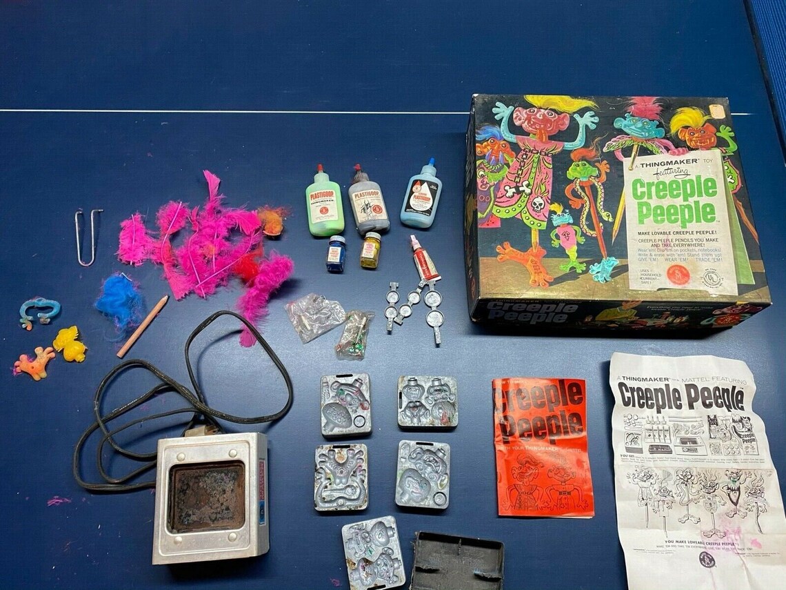 Vintage 1965 Mattel Creeple Peeple Thingmaker set with box | Etsy