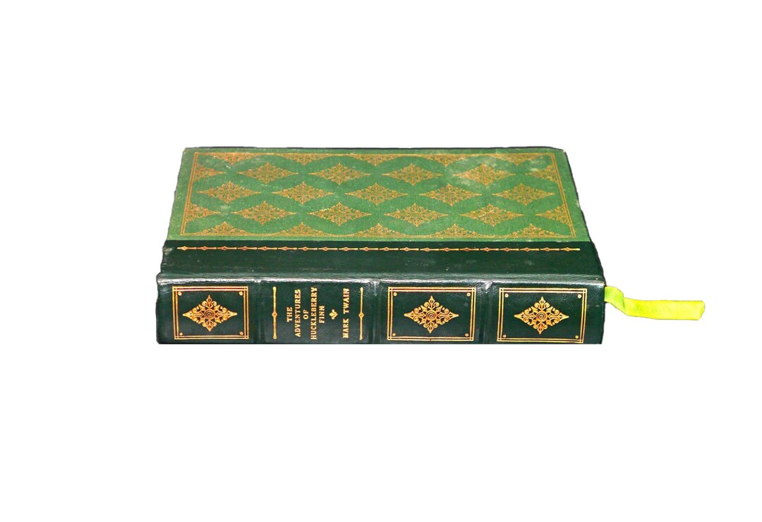 Vintage Franklin Mint Huckleberry Finn Book: 1979 Leather Bound, 22K ...