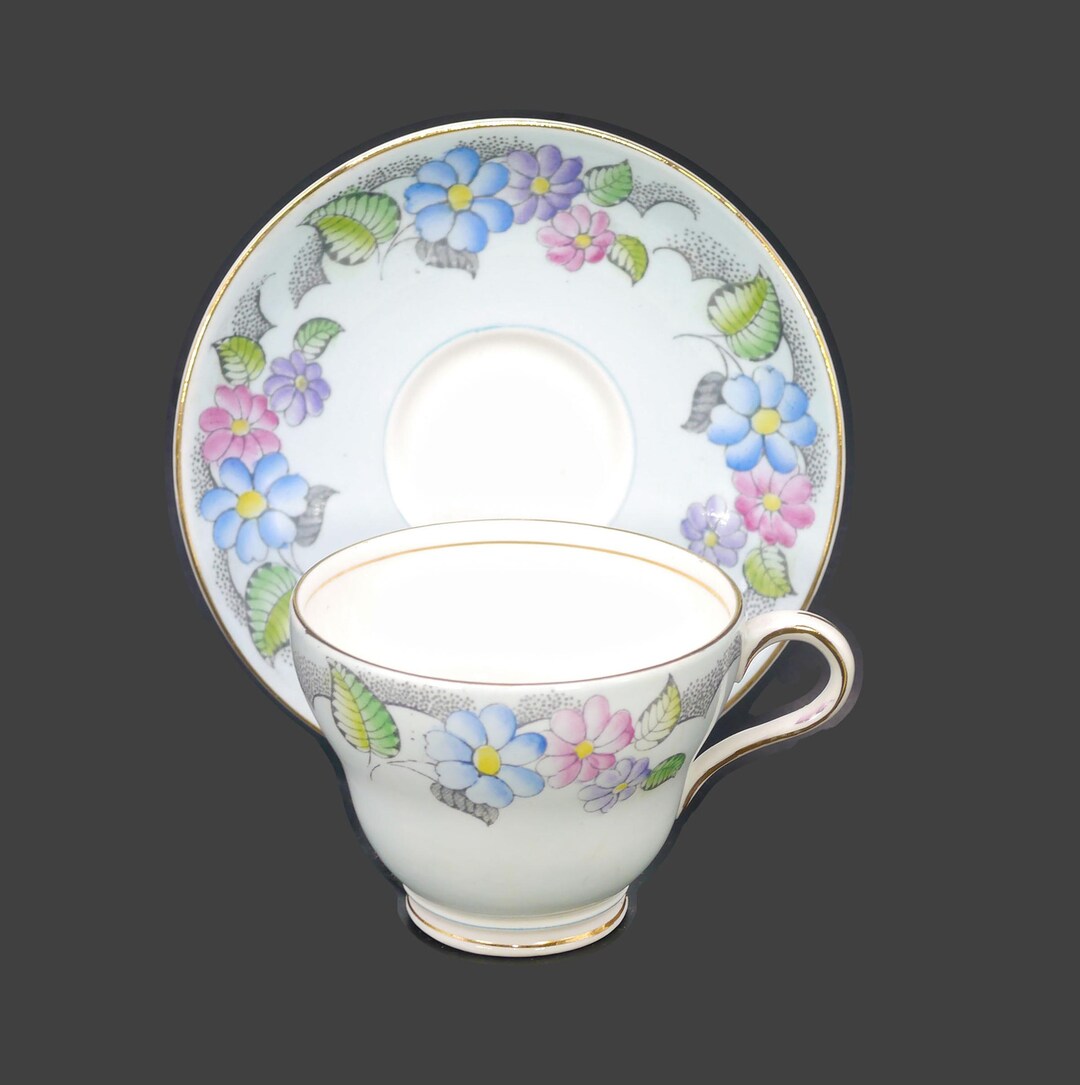 Vintage Foley V2682 Bone China Cup and Saucer Set Made in England ...