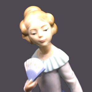 Lladro NAO Figurine 402 Demure Girl With Fan 1983. Vincente Martinez ...