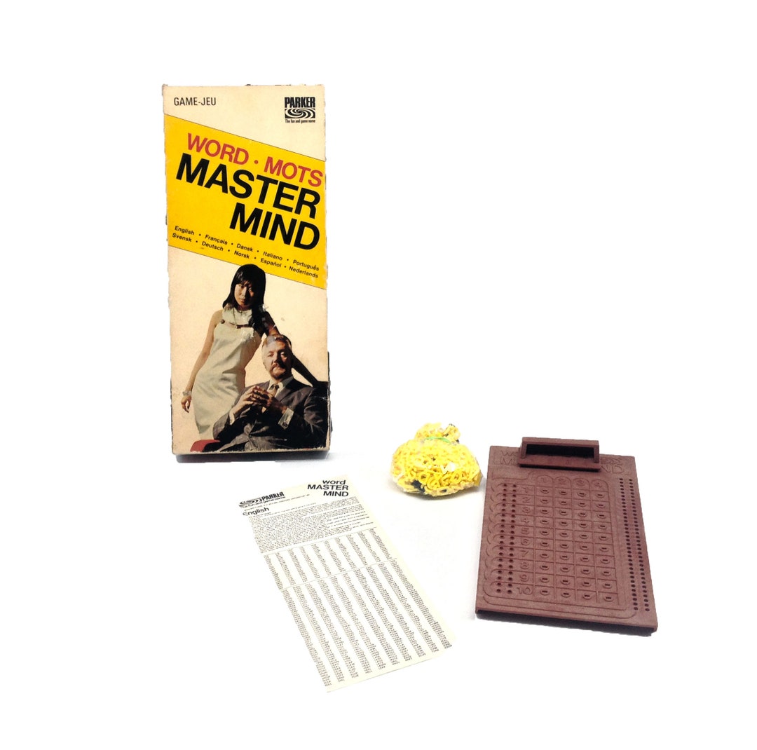 Word Mastermind Board Game Published 1972 by Parker Brothers as Game ...