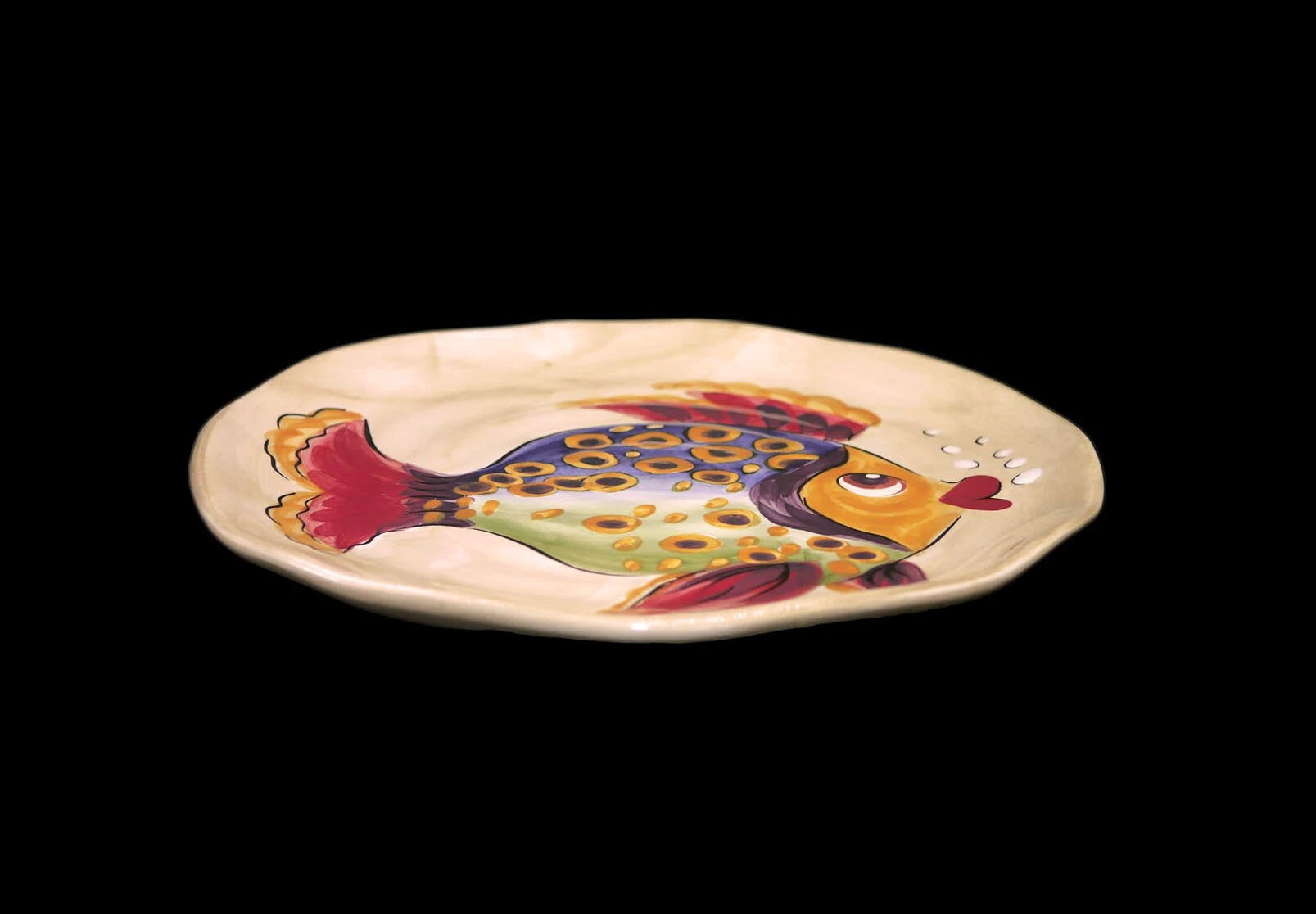 Tabletops Unlimited Under the Sea large hand-painted dinner plate ...
