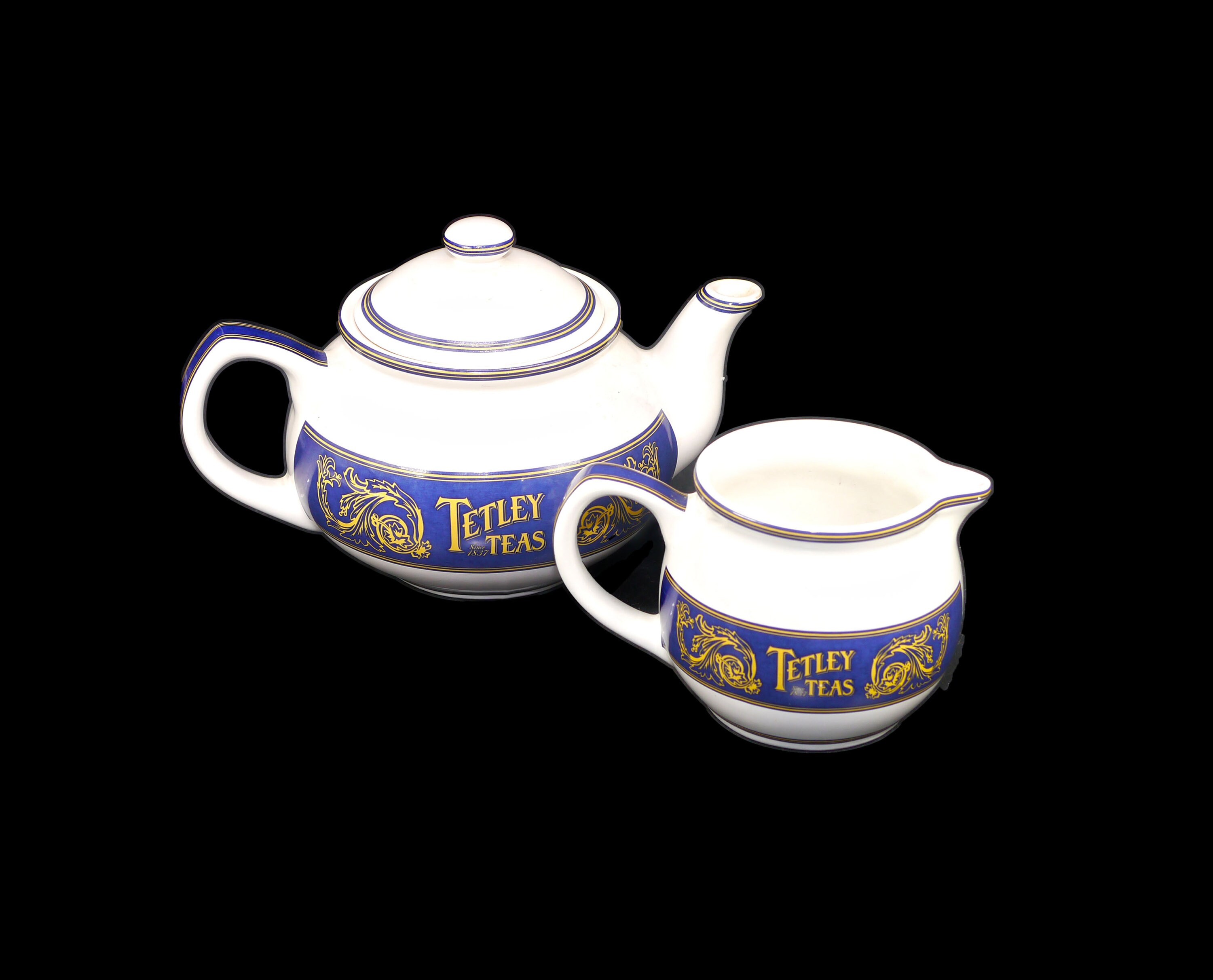Tetley Teas two-cup | tea-for-two teapot with matching creamer jug made ...