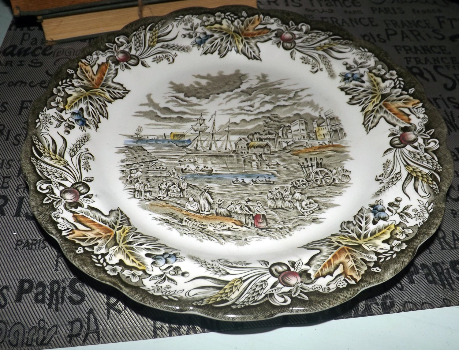 Vintage (1960s) Ridgway | Ridgways Heritage Green Multicolor Canadian ...