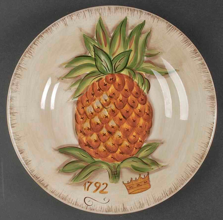 Vintage (1996) Tabletops Unlimited Tropical Pineapple large dinner ...