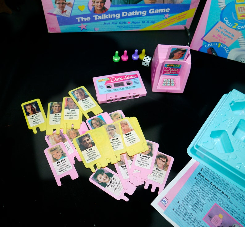 Vintage 1989 Girl Talk Date Line board game published by | Etsy