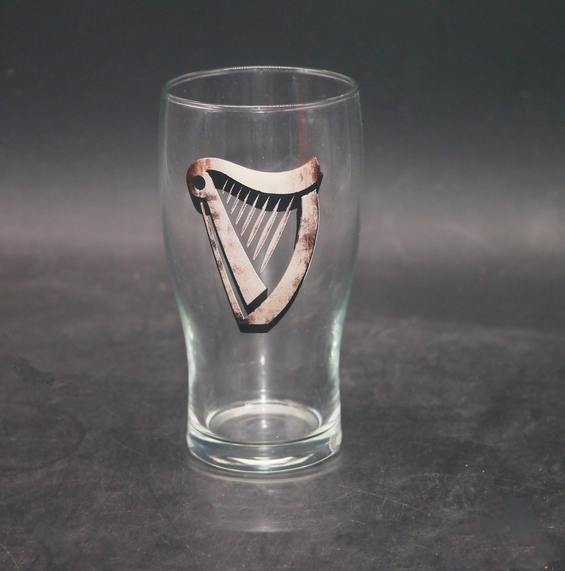 Guinness Harp Logo Pint Beer Glass. Etched-glass Branding. - Etsy Canada
