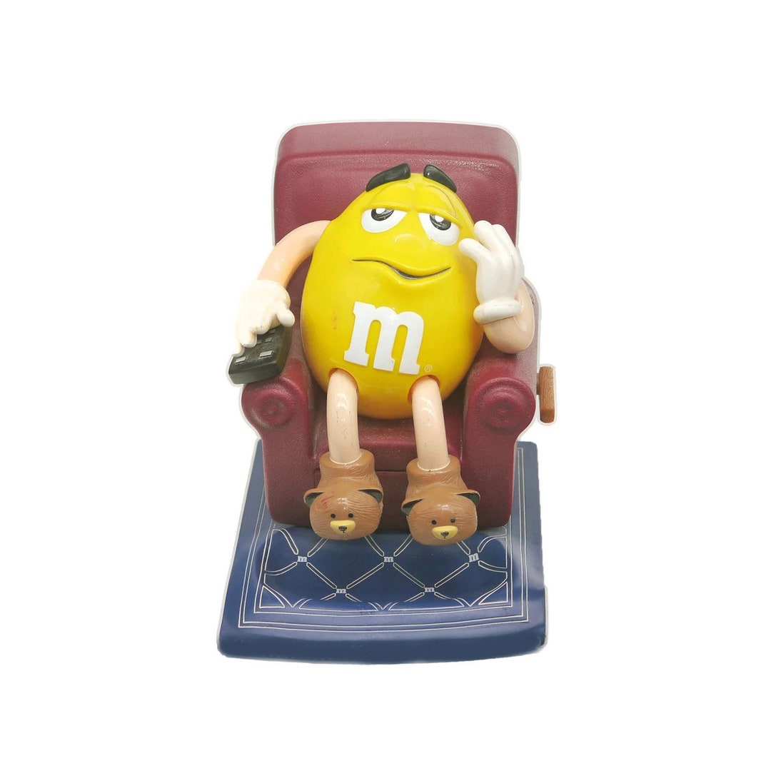 M&ms Mr. Yellow Candy Dispenser. Mr Yellow in His Lazy Boy With the TV ...